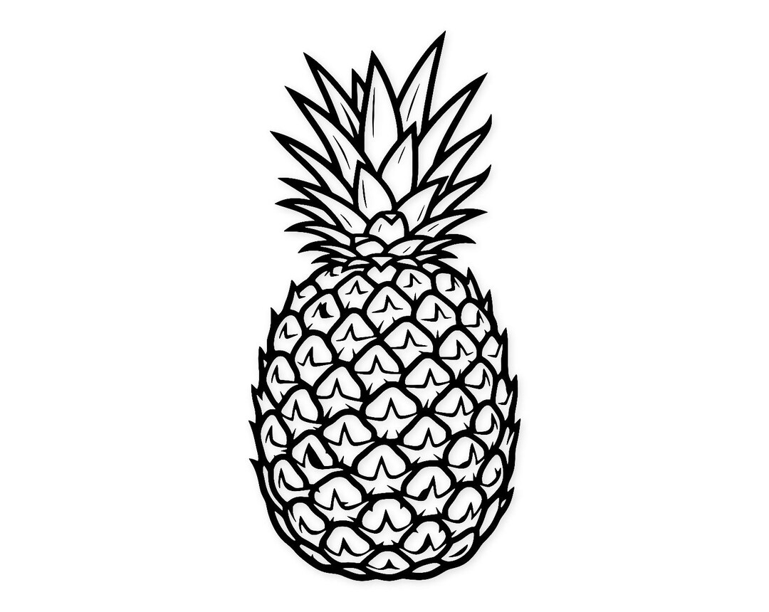 Pineapple Outline Svg Png: Cut Ready Digital Design for Cricut ...