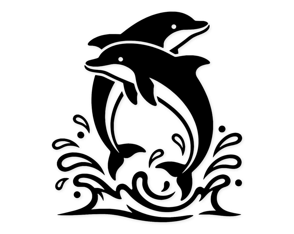 Playful Dolphins Svg Png: Cut Ready Digital Design for Cricut ...