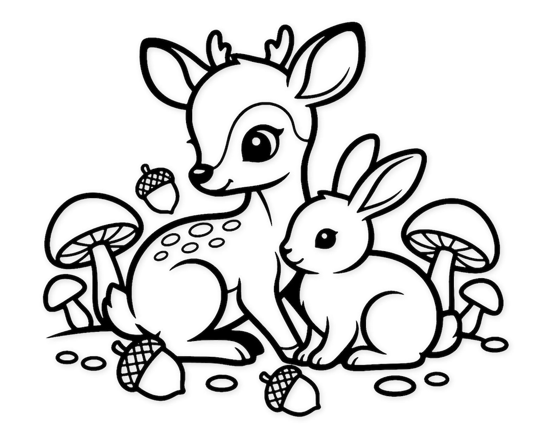 Woodland Friends Svg Png: Bold Clean Cut File for Diy Projects - Etsy