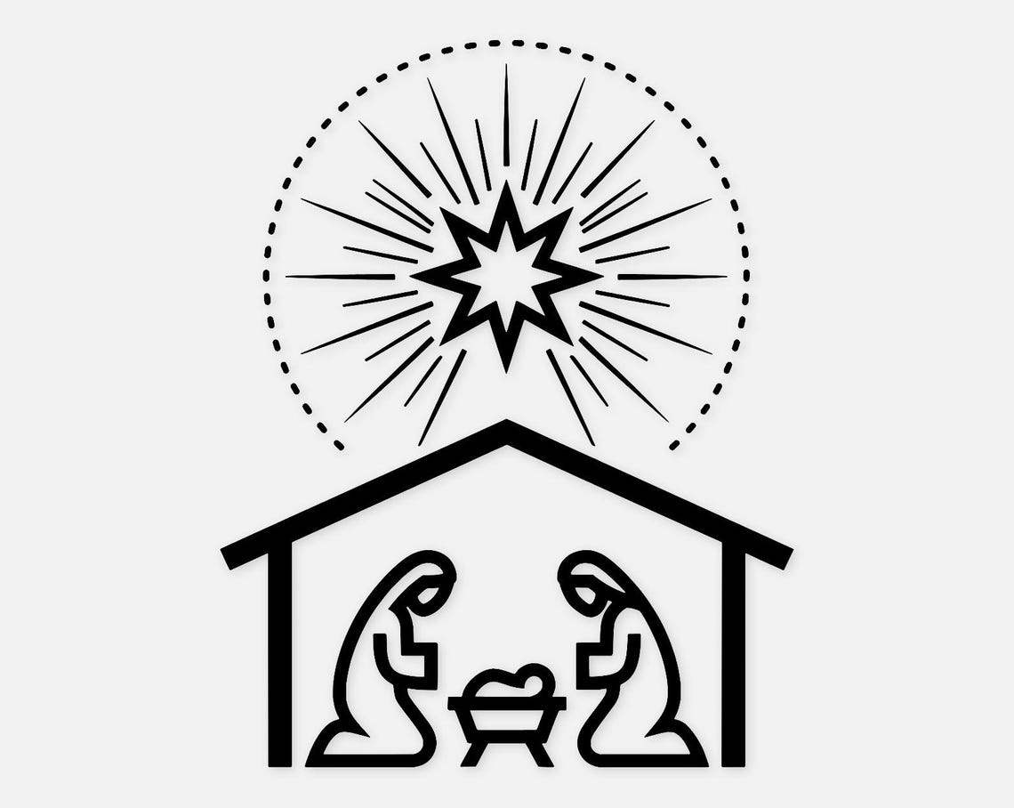 Nativity Star Svg Png: High Contrast Design for Holiday Projects - Etsy UK