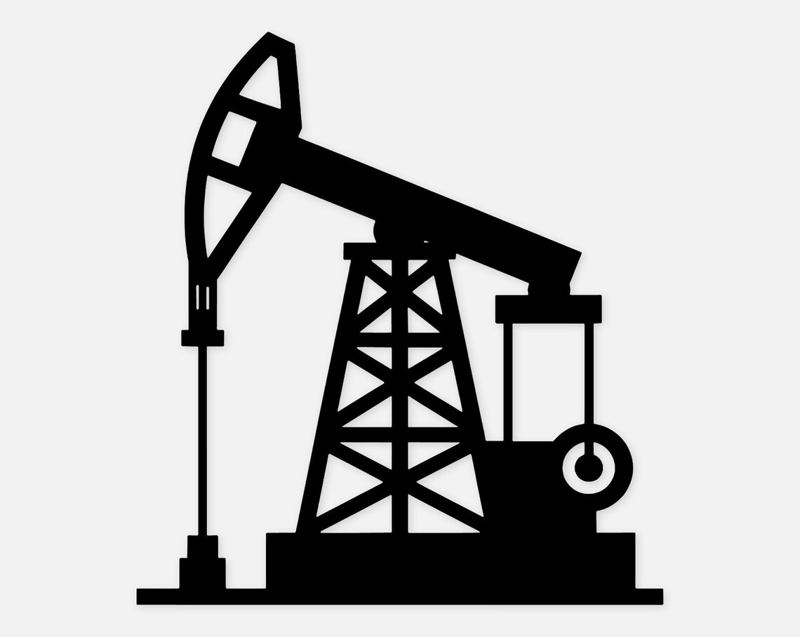 Oil Derrick Silhouette Svg Png: Cut Ready Digital Design for Cricut ...