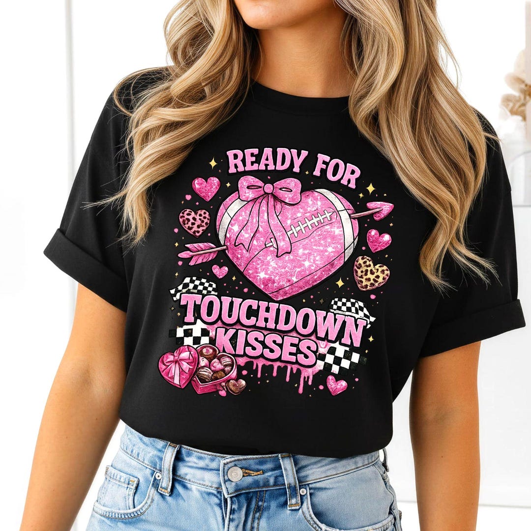 Ready for Touchdown Kisses PNG, Football Valentine Design, Cute Sports ...
