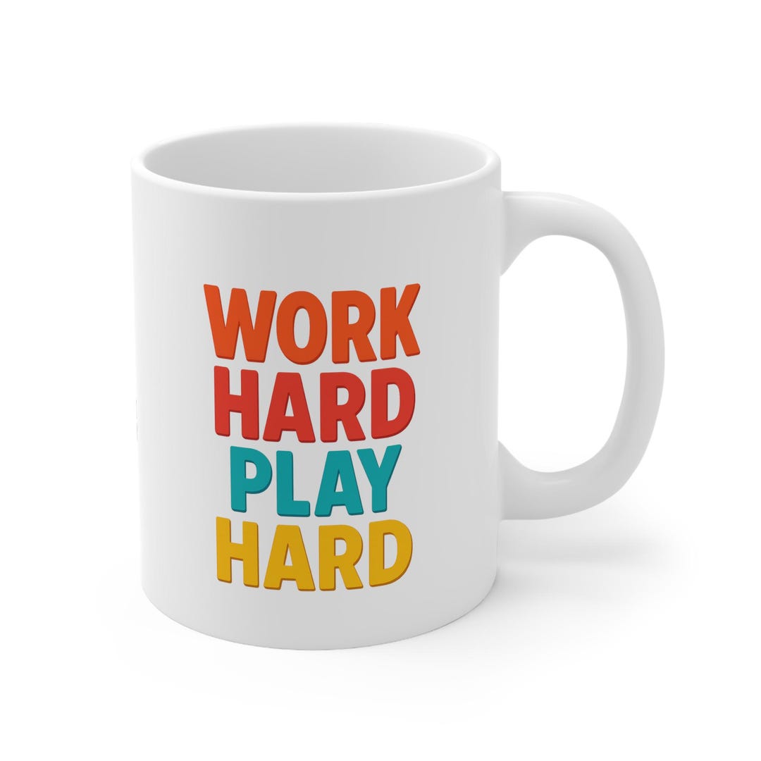 Work Hard Play Hard Mug - Etsy