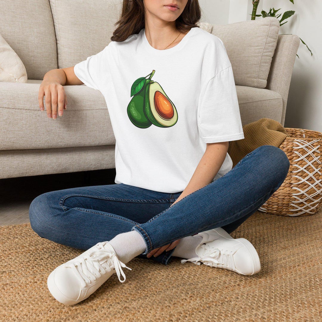 Avocado Graphic Tee | Hand-drawn Fruit Shirt | Unisex Cotton Top ...