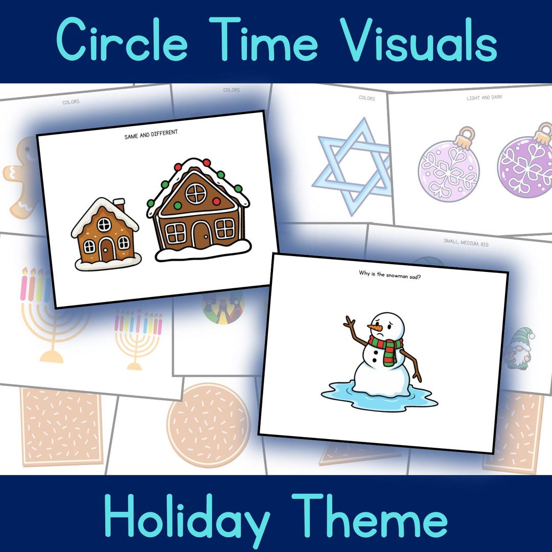 Holiday Circle Time Visuals | Christmas | Hanukkah | Winter | Preschool ...