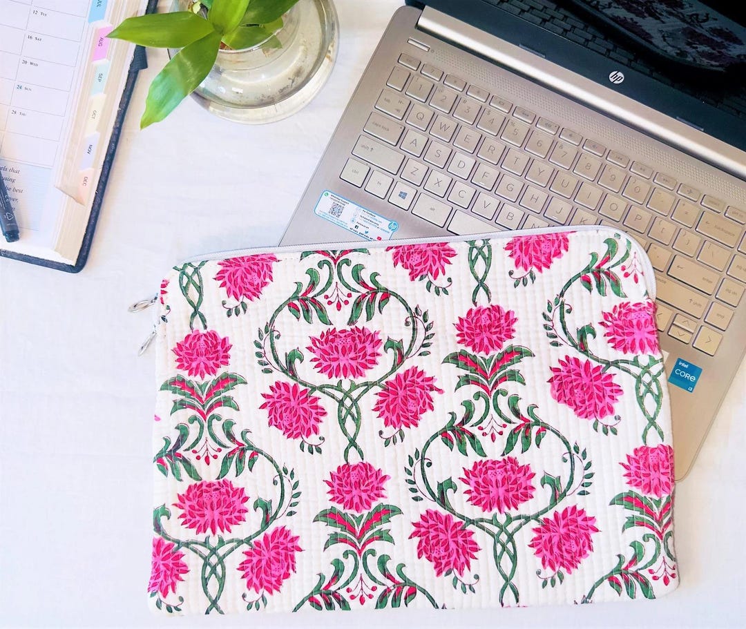 Handmade Laptop Sleeve Bohemian Block Print MacBook Cover, Laptop Case ...