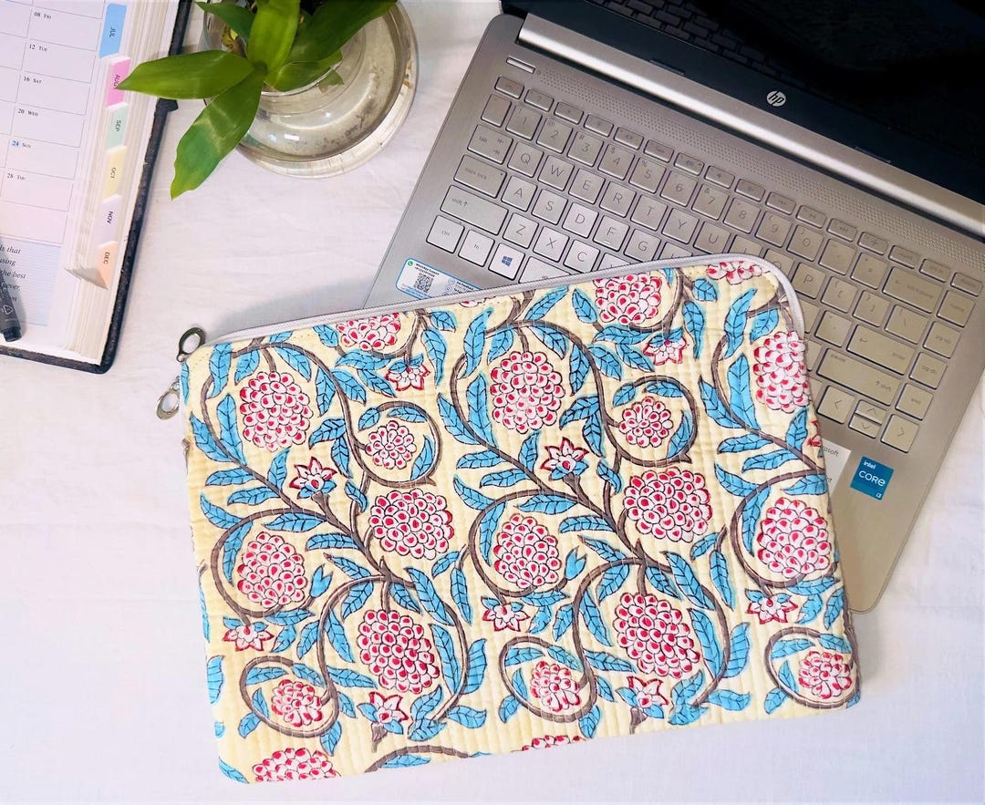 Handmade Laptop Sleeve Bohemian Block Print MacBook Cover, Laptop Case ...