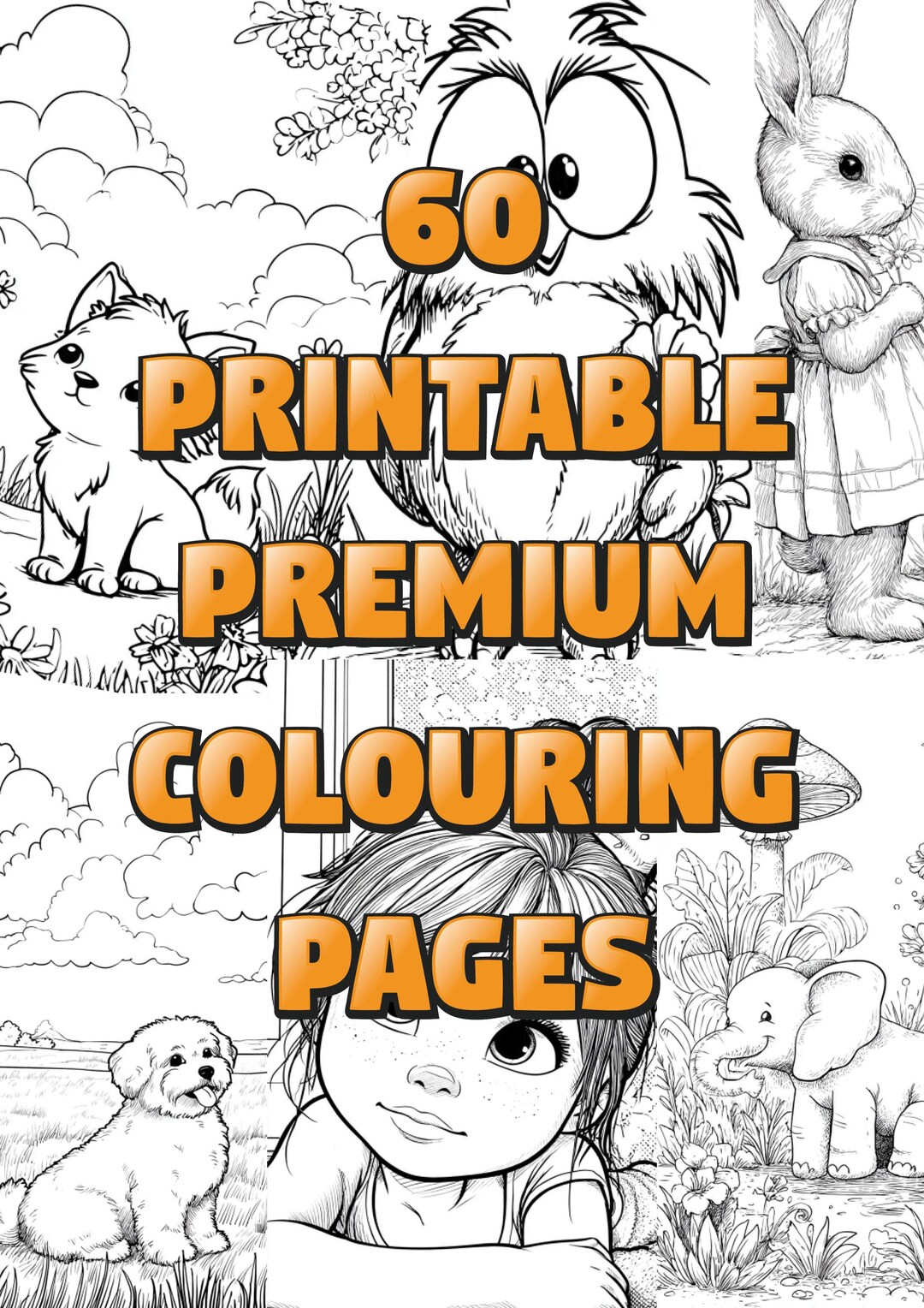60 + 93 Printable Premium Colouring Pages in High Quality PLUS - Etsy