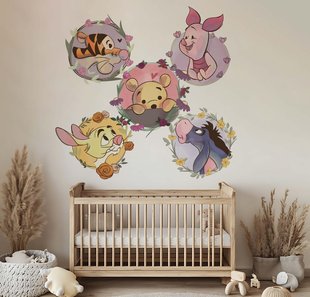Disney Winnie the Pooh Wall Decal Eeyore Wall Sticker Piglet Wallpaper ...