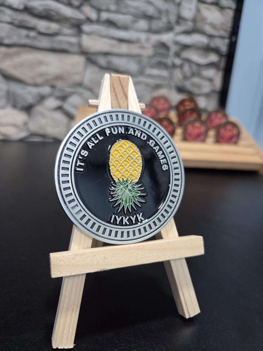 Upside Down Pineapple Metal Badge – Funny Novelty Emblem - Etsy