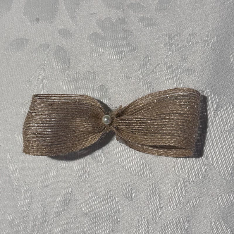 Burlap Bow With Pearls - Etsy