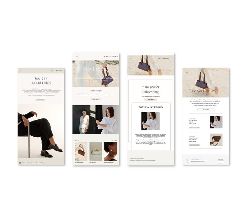 Newsletter Template Canva | Aesthetic Email Template for Creators ...
