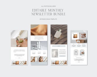 Minimal Canva Newsletter Template | Modern Email Design - Etsy