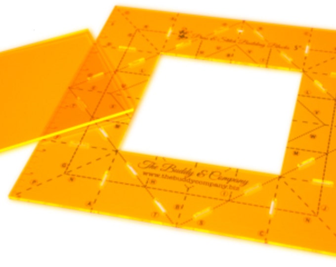 Quilter's Press & Stitch Ruler Square 5", 10" X 10" Tool for Building ...