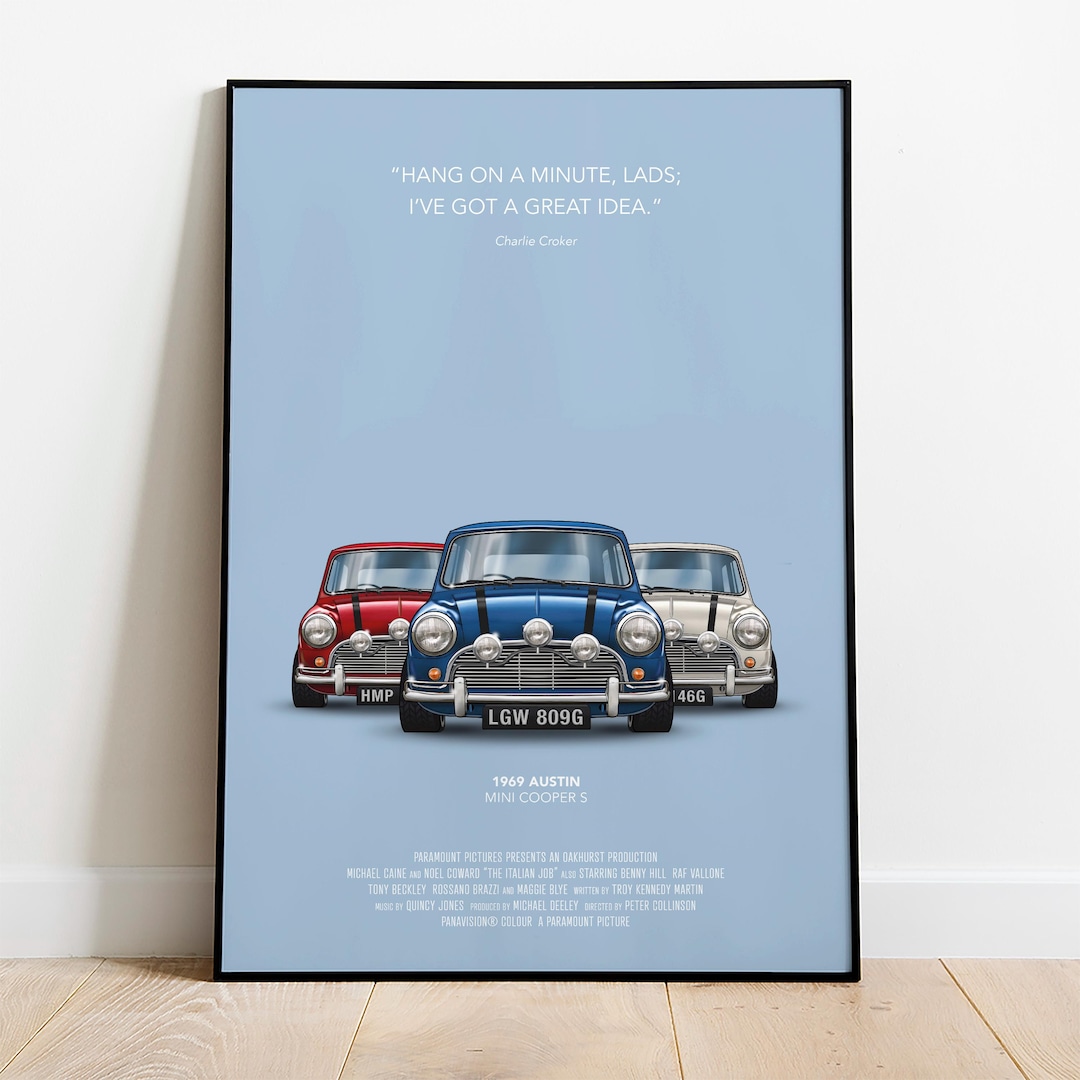 Mini Cooper A3 Poster, the Italian Job - Etsy