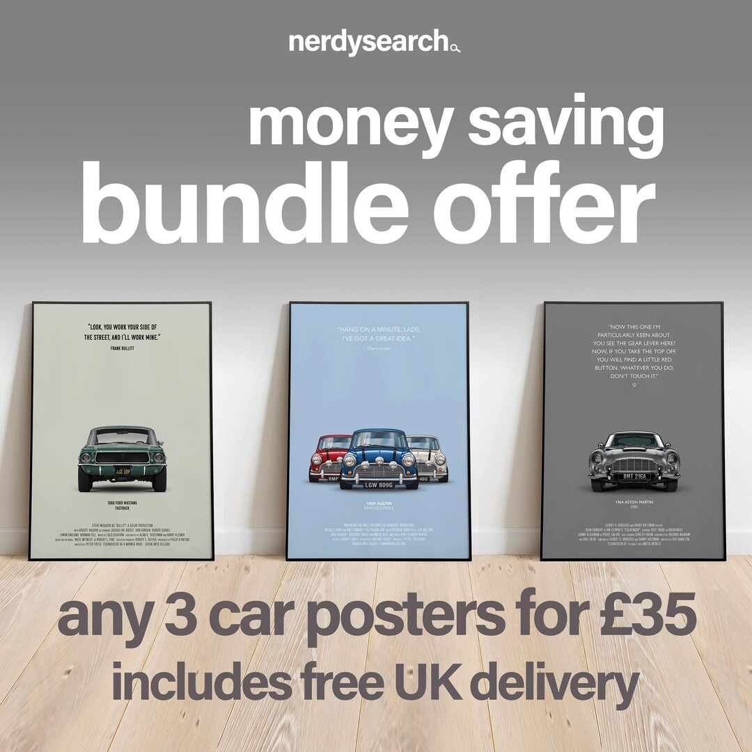 Car Posters Bundle Offer A3 Movie Motors - Etsy