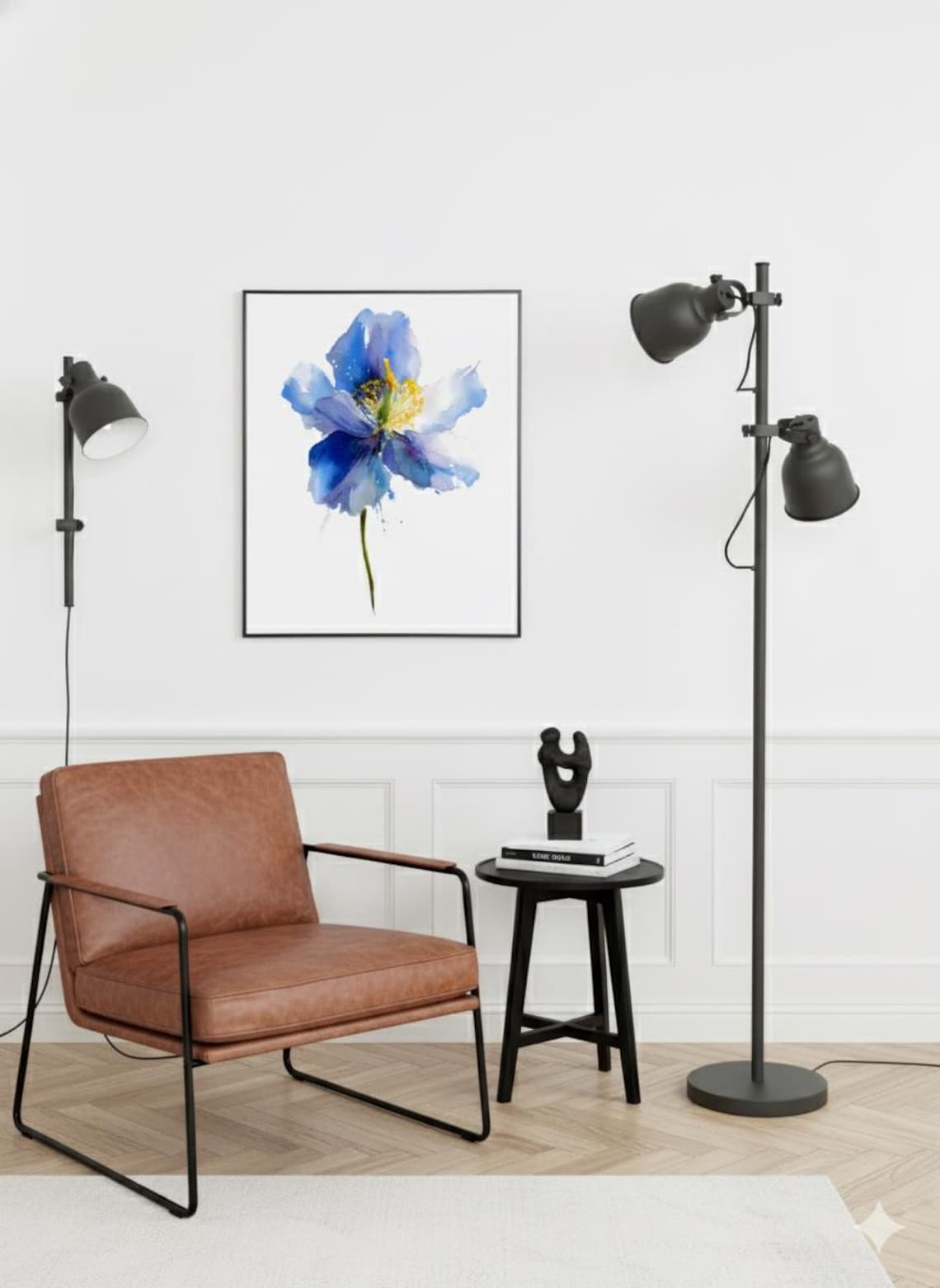 Blue and Purple Flower - A1 Digital Poster (download, 300 DPI) - Etsy