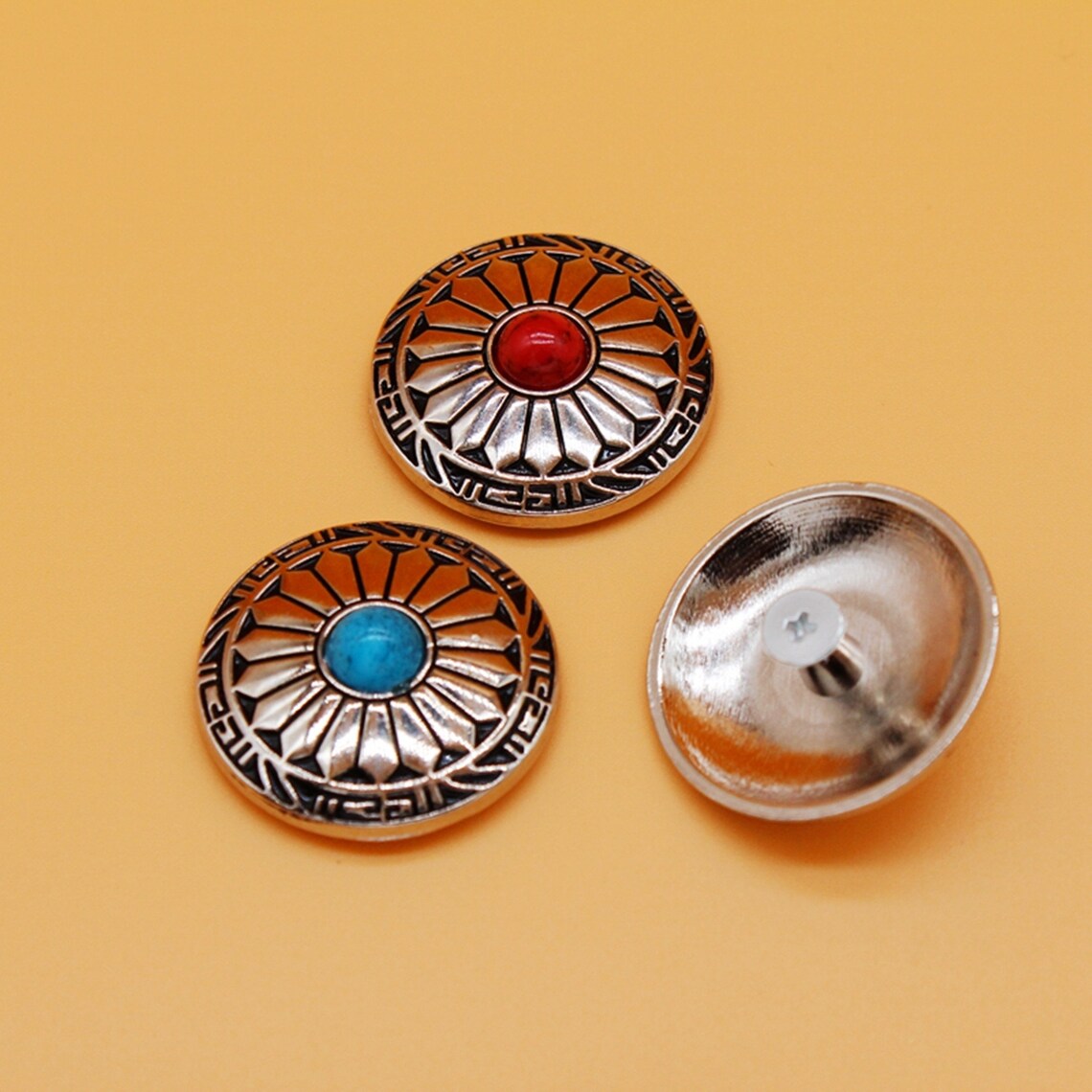 2PCS Indian money buckle rivet Coin buckle silver coin buckle | Etsy