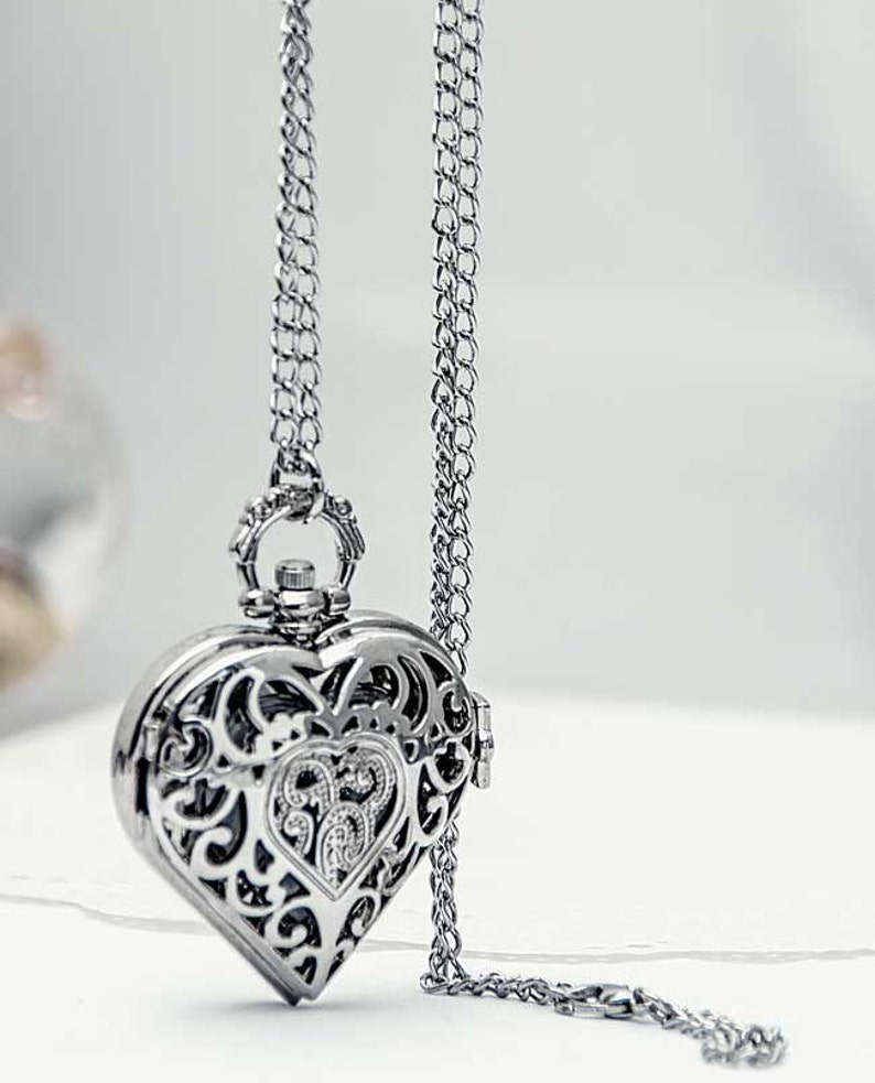 1pcs Antique Bronze Heart-shaped Watch Charms Pendant With - Etsy