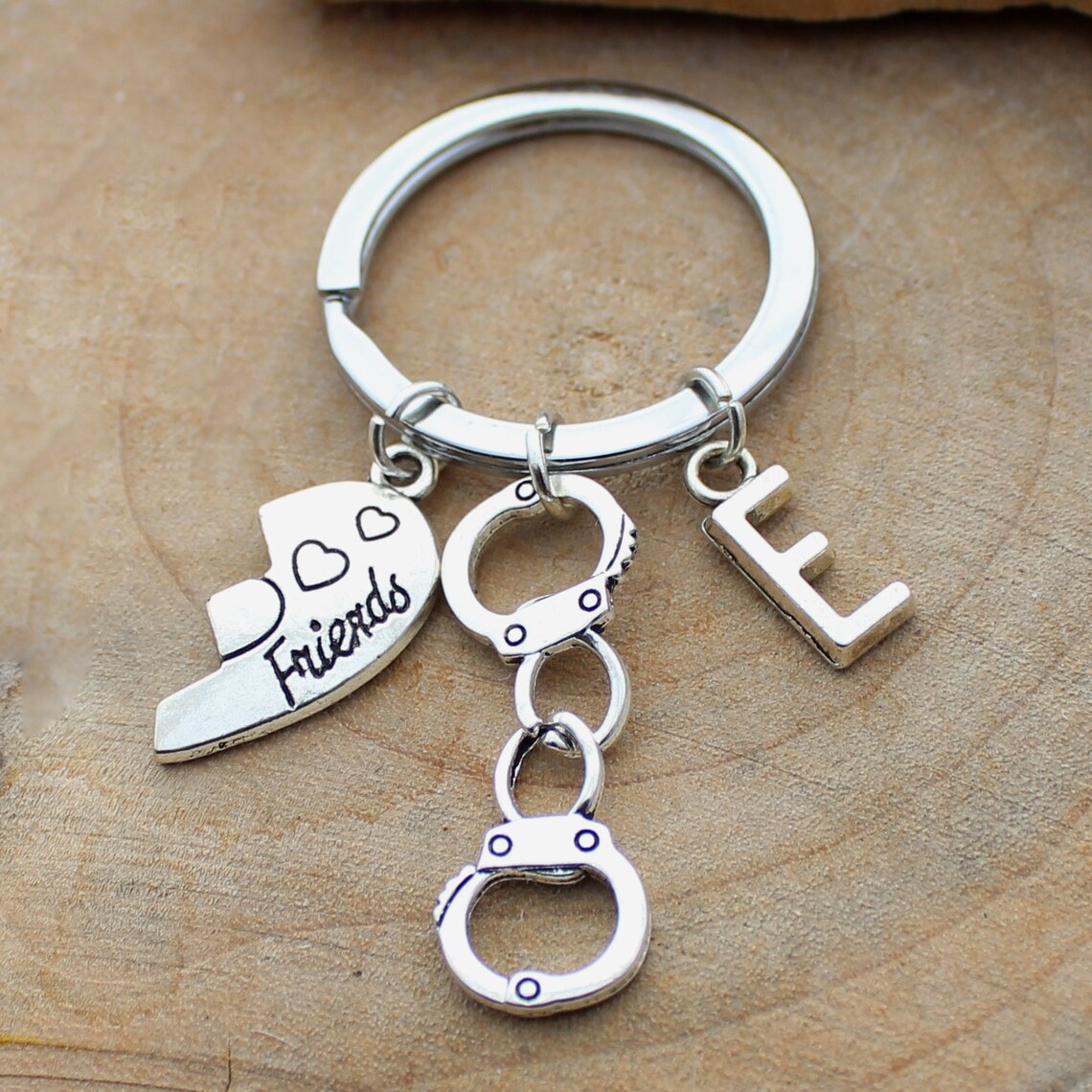 2pcs/set Personalized Initial Keychain Best Friends - Etsy