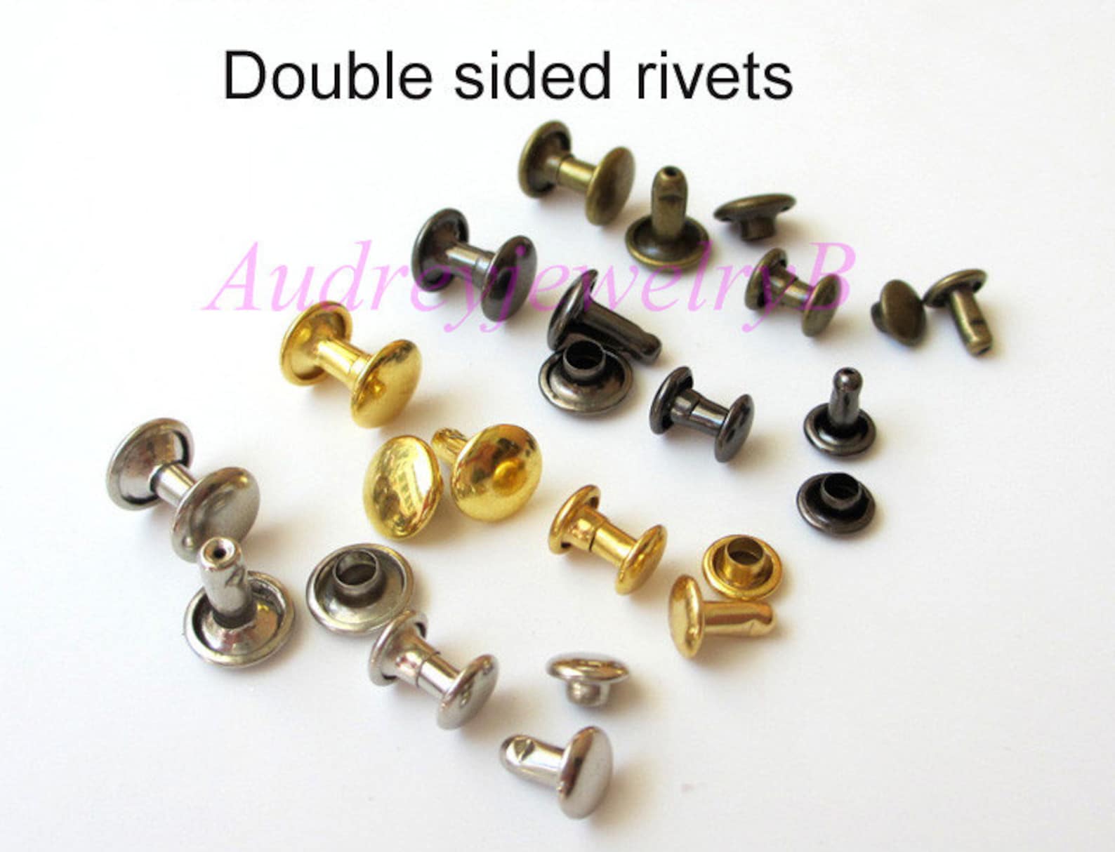 100set 65mm Double Sided Rivets Hit Nails Studs Rivets BRONZE - Etsy
