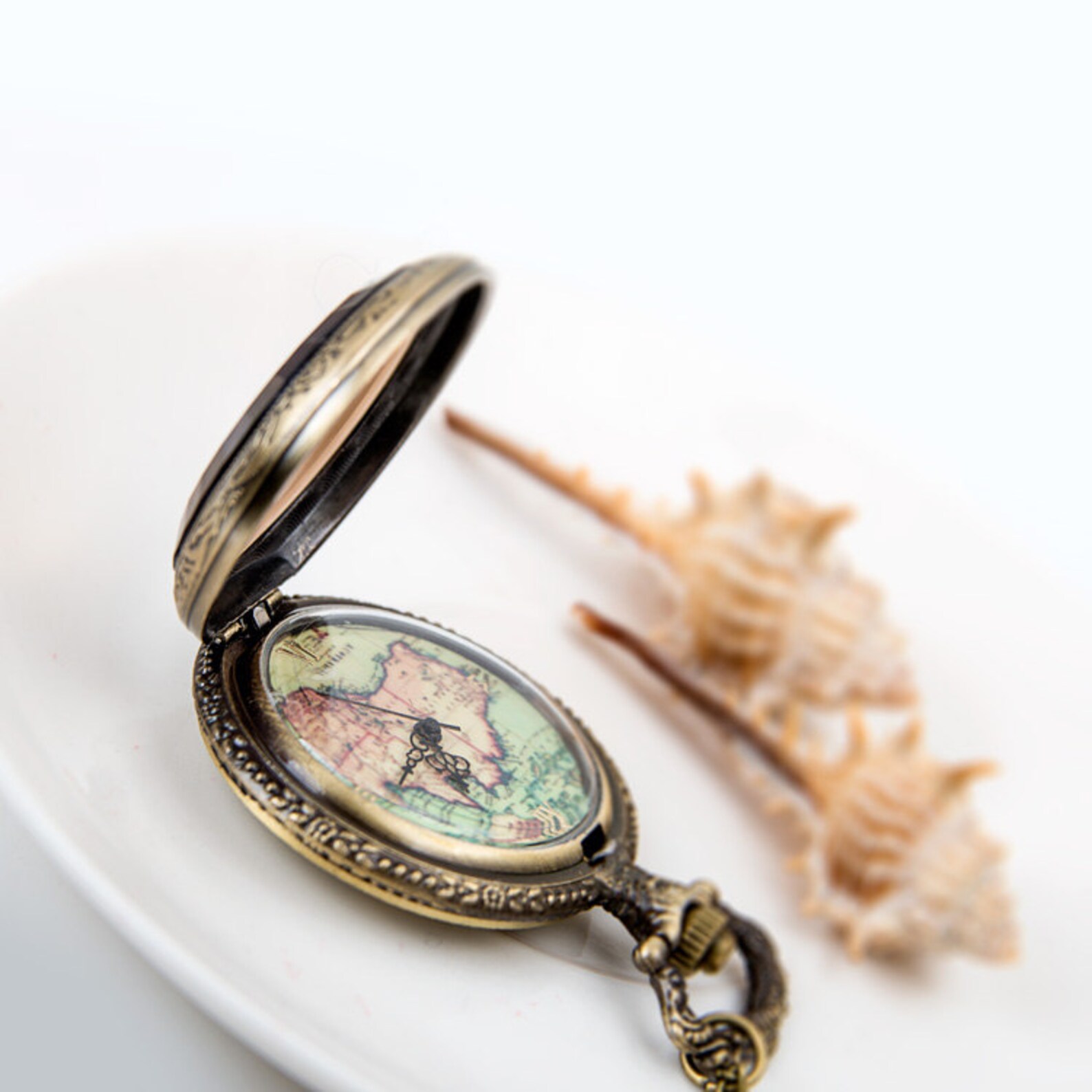 1pcs Large the Map Charms Pendant With Chain /pocket | Etsy