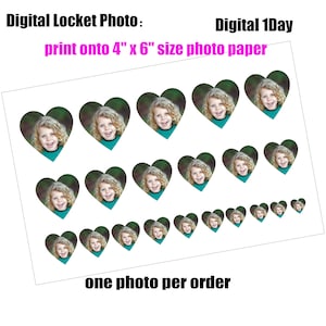 Heart Locket Photo Prints: Multi-size Digital Images (4x6'' Printable ...