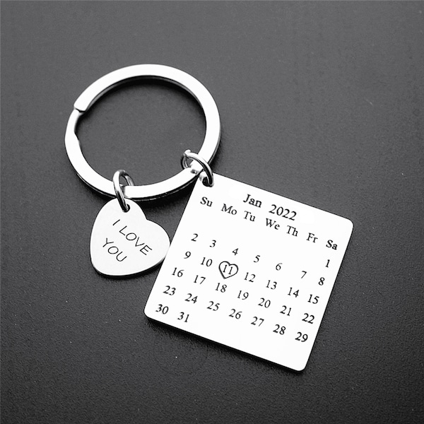 Calendar Keychain - Etsy