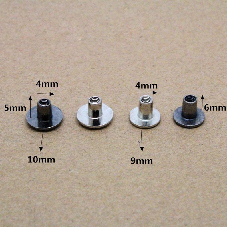20 Set Flat Head Rivets: Chicago Screws for Leather Straps - Etsy