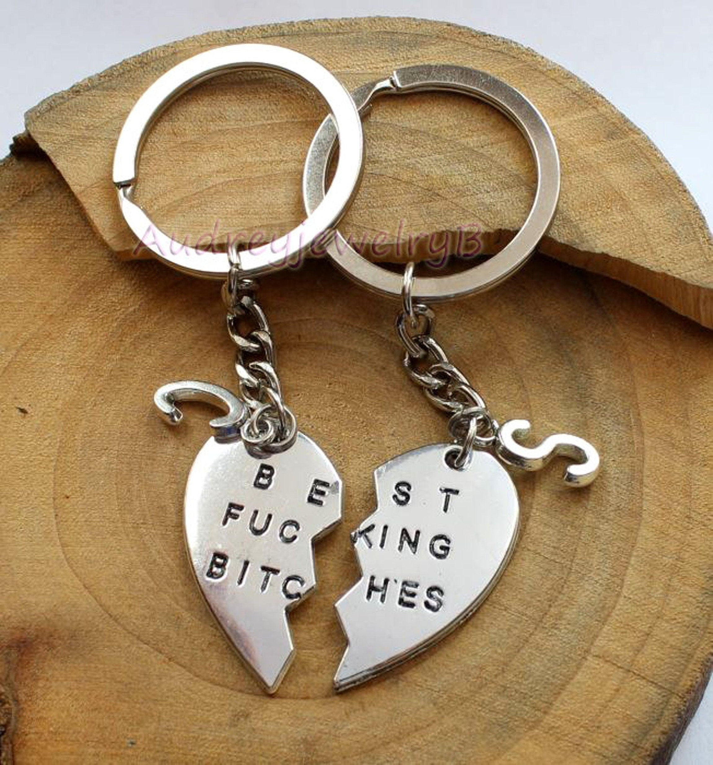 Personalized Initial Necklace/ Keychain best friend Heart | Etsy