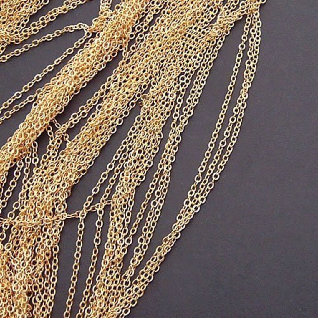 16ft 5m 1.5mm Gold Plated Brass Chain Flat O-shaped Chain - Etsy