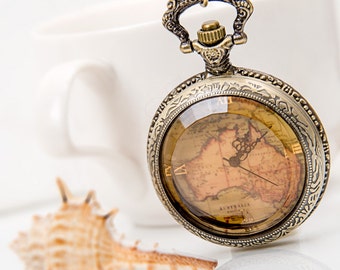 1pcs Large the Compass Watch Charms Pendant With Chain /pocket | Etsy