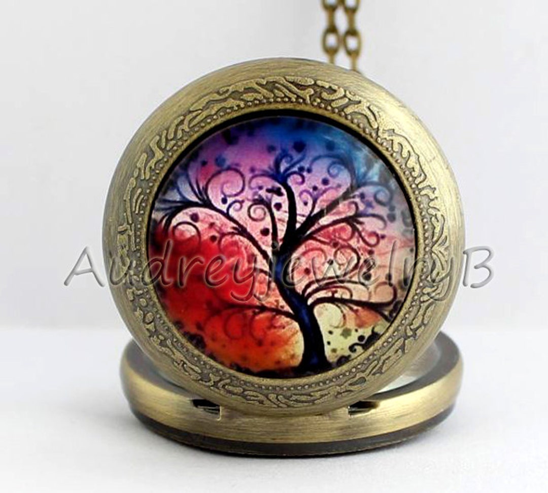 Tree Watch Pendant Pocket Watch/bridesmaid Christmas Gifts, Friends ...