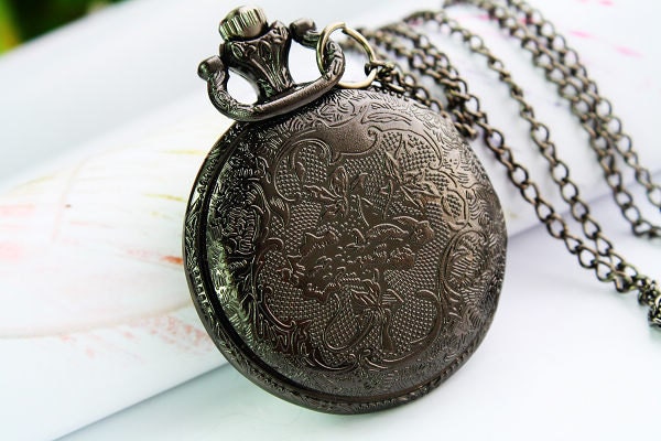 1pcs Gun Black Watch Pendant With Chain Charms Pendant - Etsy