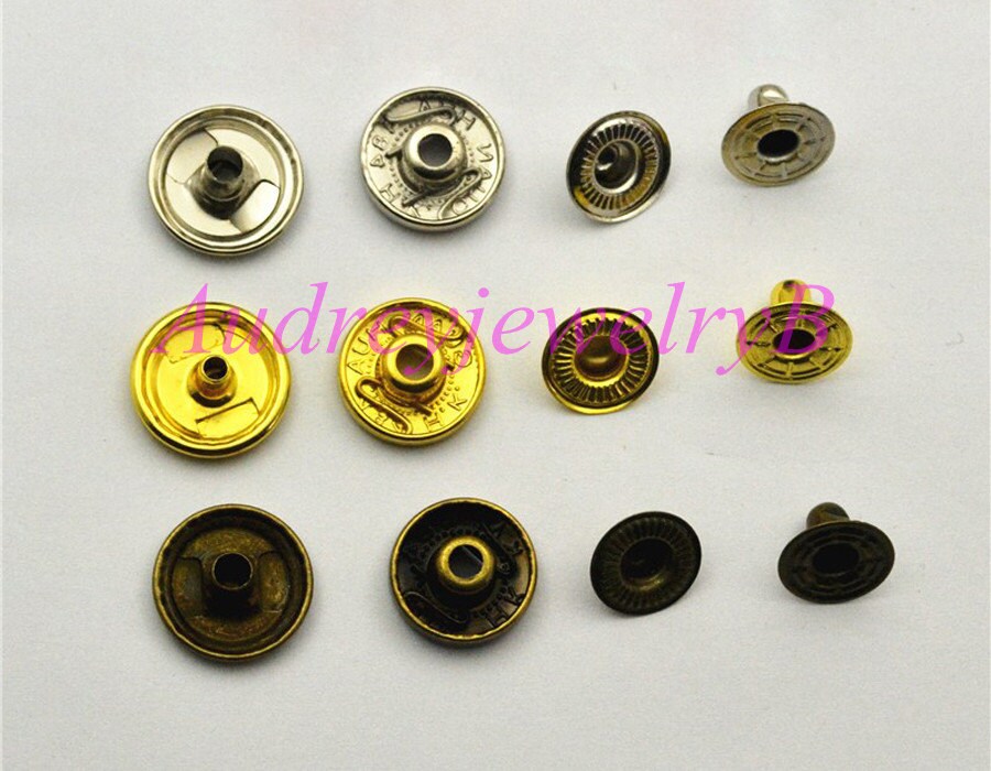 10 Sett 15mm Snaps Button Closures Button Rivets Studs - Etsy