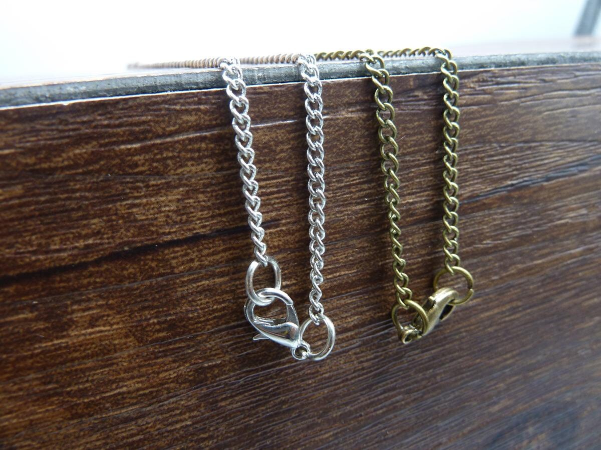 10 Pcs /set 2x2.5mm brass Chain Cable Necklace Finished | Etsy