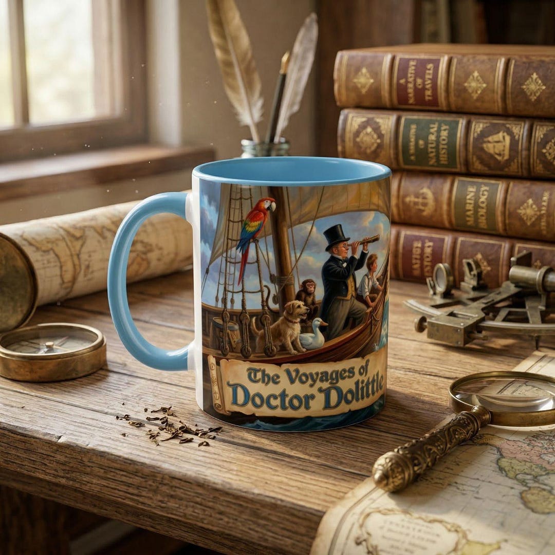 The Voyages of Doctor Dolittle Coffee Mug - Classic Literature Gift ...