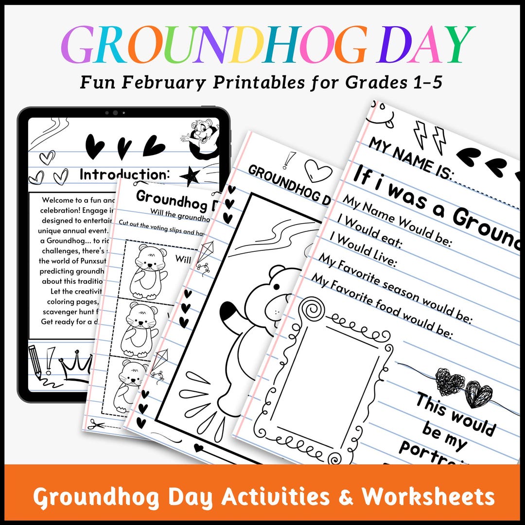 Groundhog Day Activities & Worksheets | Fun February Printables for 1st ...