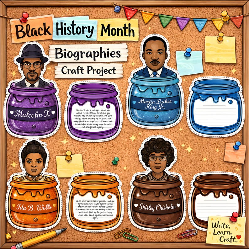 Black History Month Biography Posters | Creative Writing Craft ...