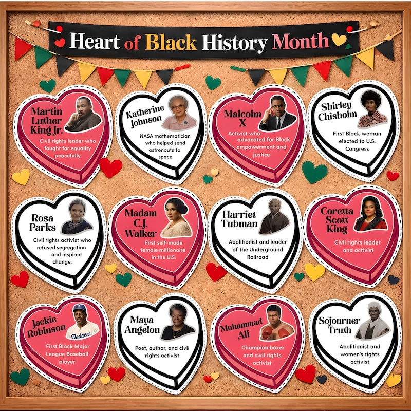 Black History Valentine Bulletin Boards - Etsy