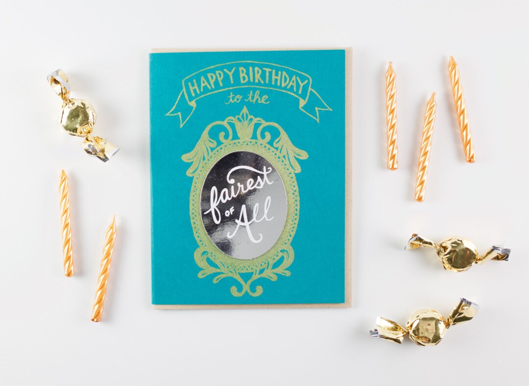 Magic Mirror Card Fairytale Birthday Card - Etsy
