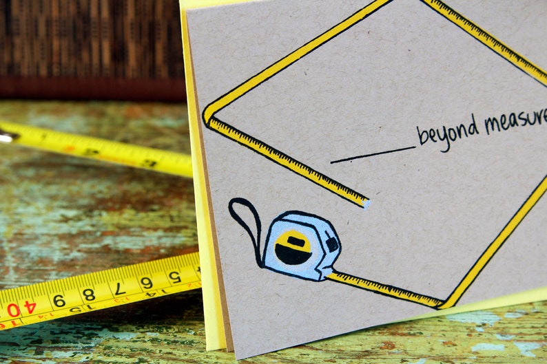 Tape Measure beyond Measure Card Screen Print - Etsy