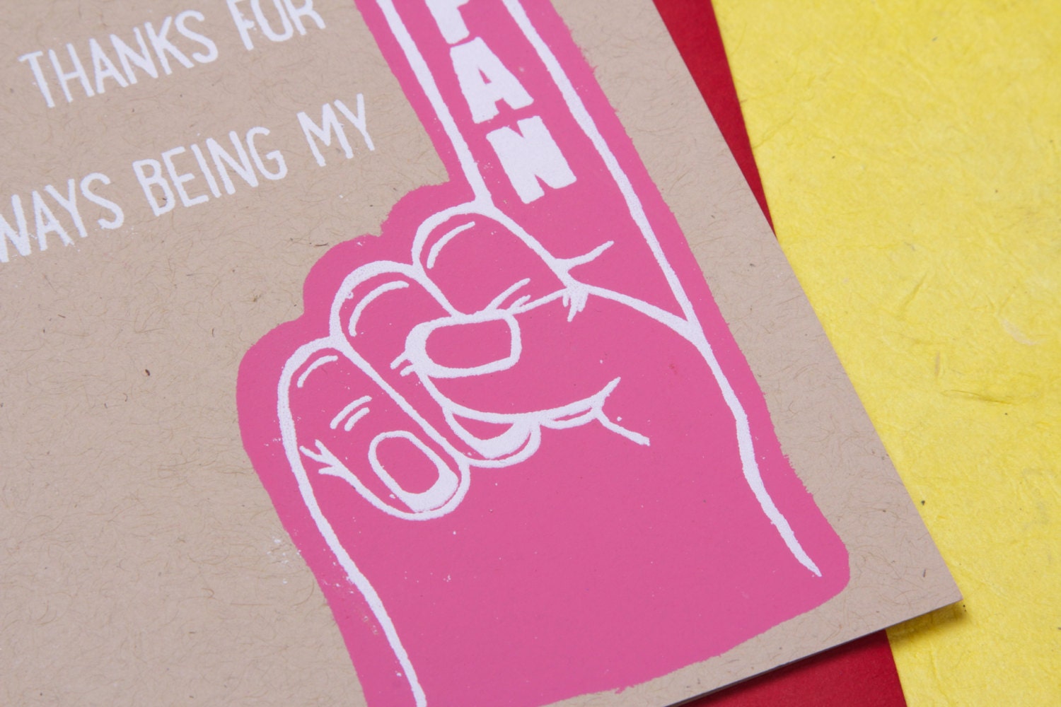 MOM, Thanks for Being My 1 FAN Screenprint Mothers Day Card - Etsy