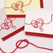 Red Heart String on Silver Screen Print Love Card - Etsy