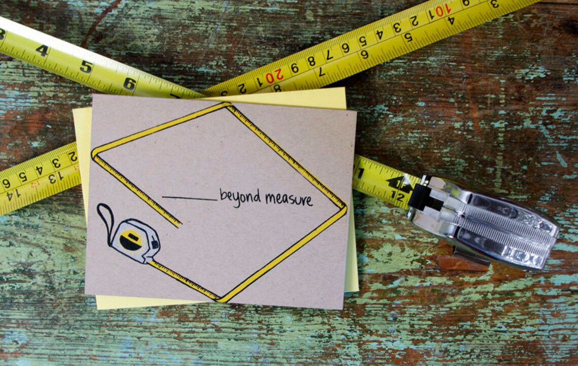Tape Measure beyond Measure Card Screen Print - Etsy