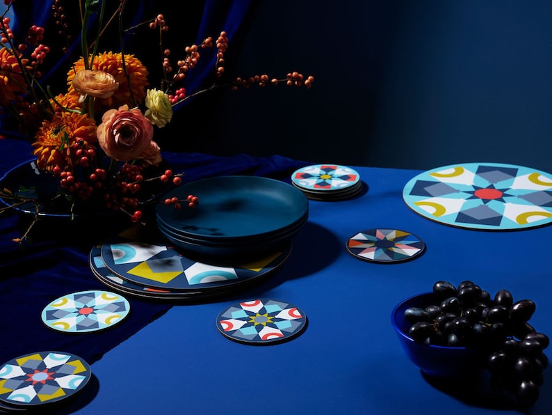 Geometric Patterned 'croft' Table Mats - Etsy