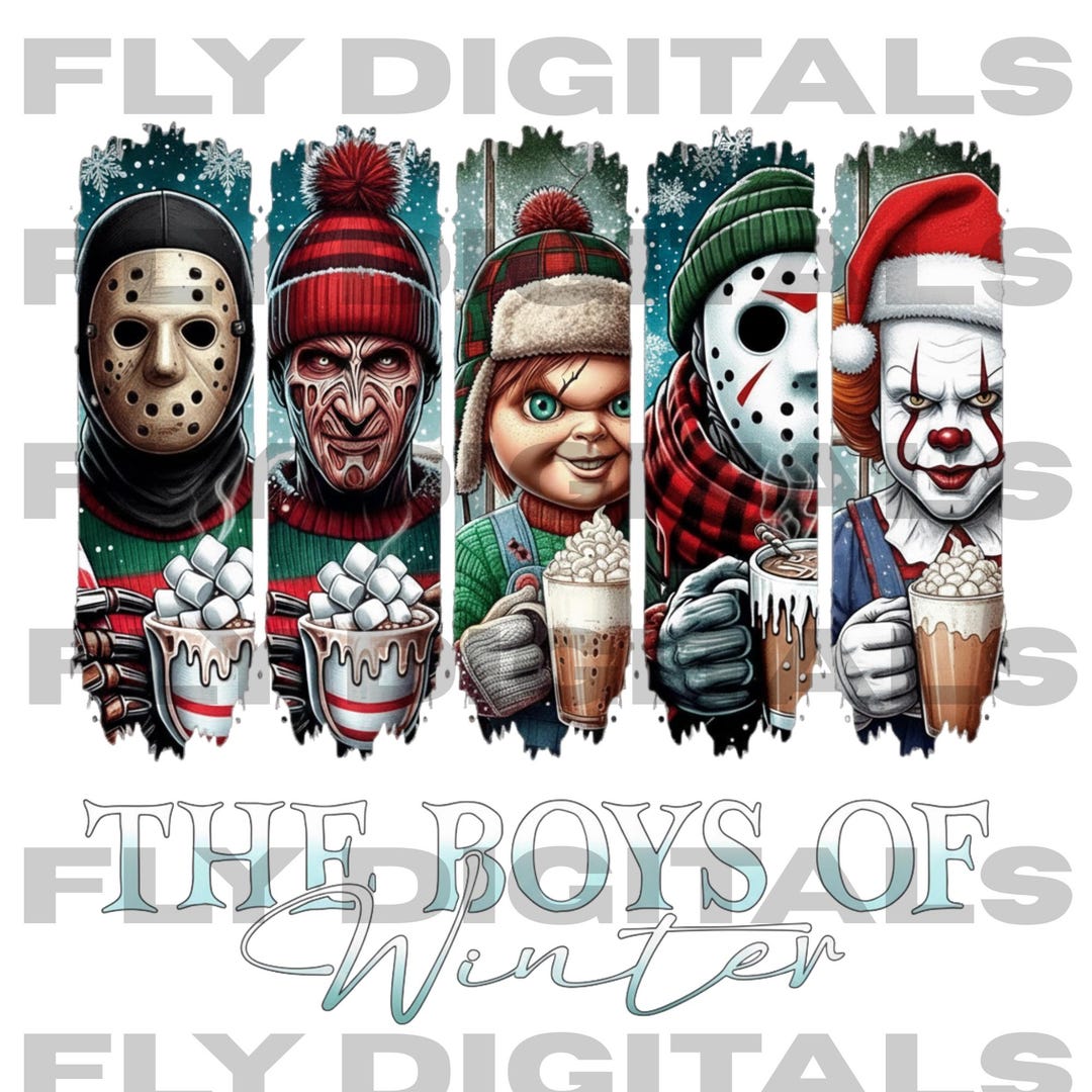 Christmas Horror Movie Characters PNG Bundle | Creepmas Shirt Design ...