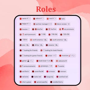 Red Discord Server Template - Etsy