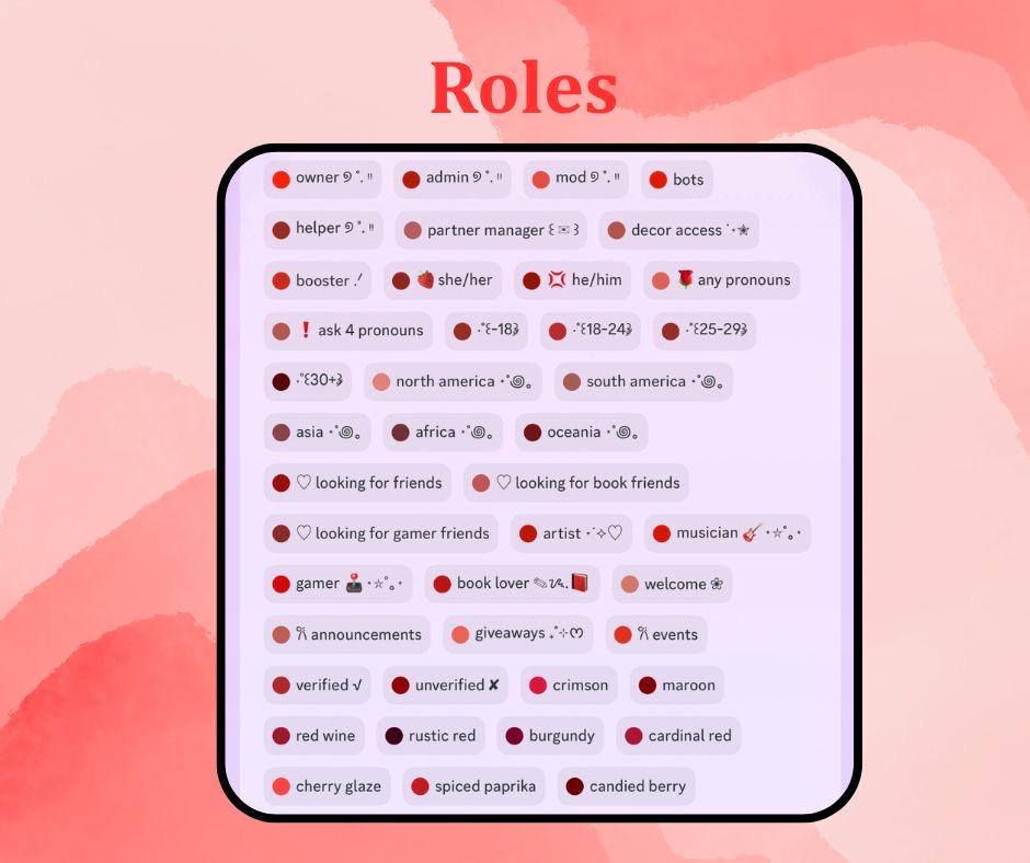 Red Discord Server Template - Etsy