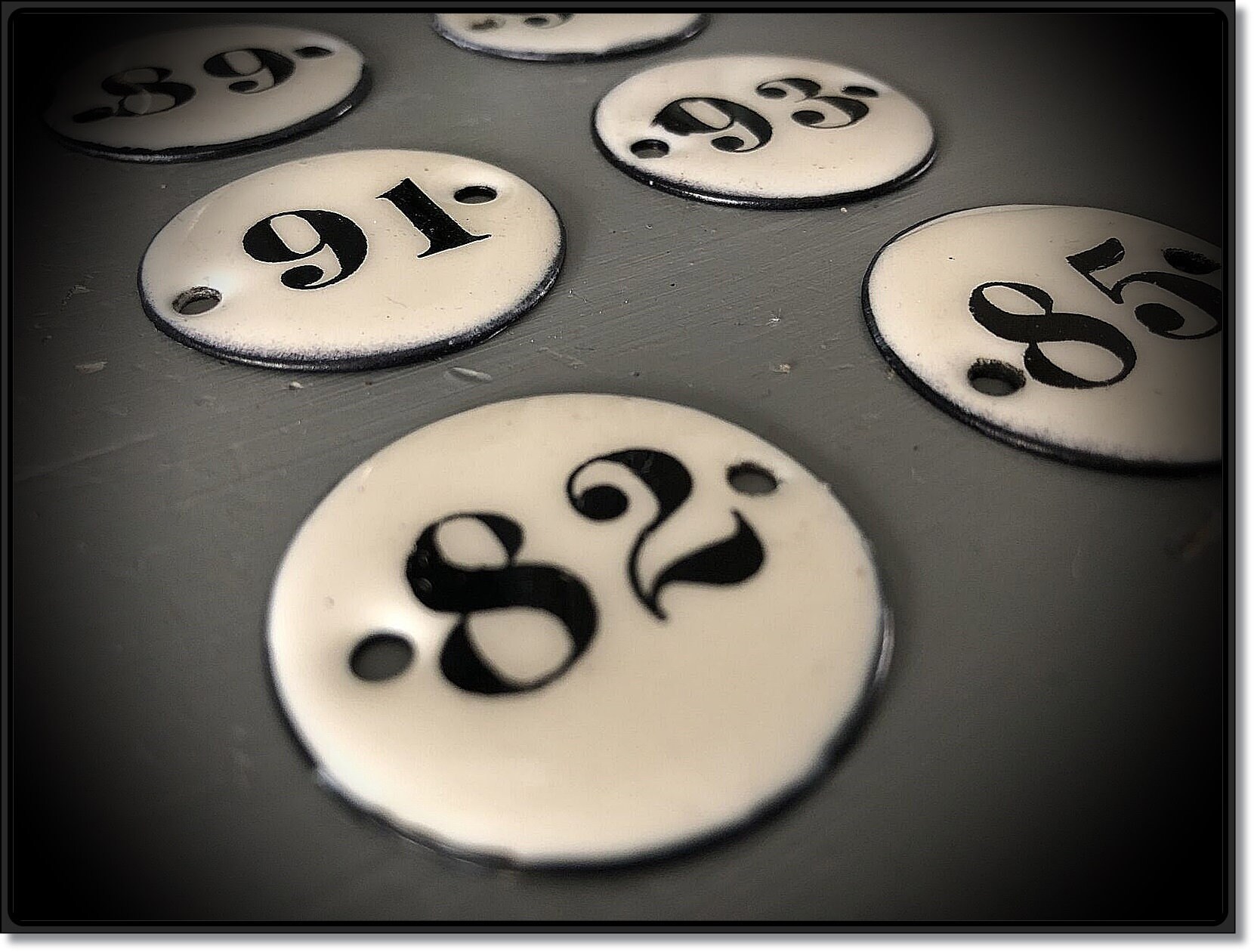 Vintage Numbered Tag Enamel Number Tag Locker Industrial - Etsy